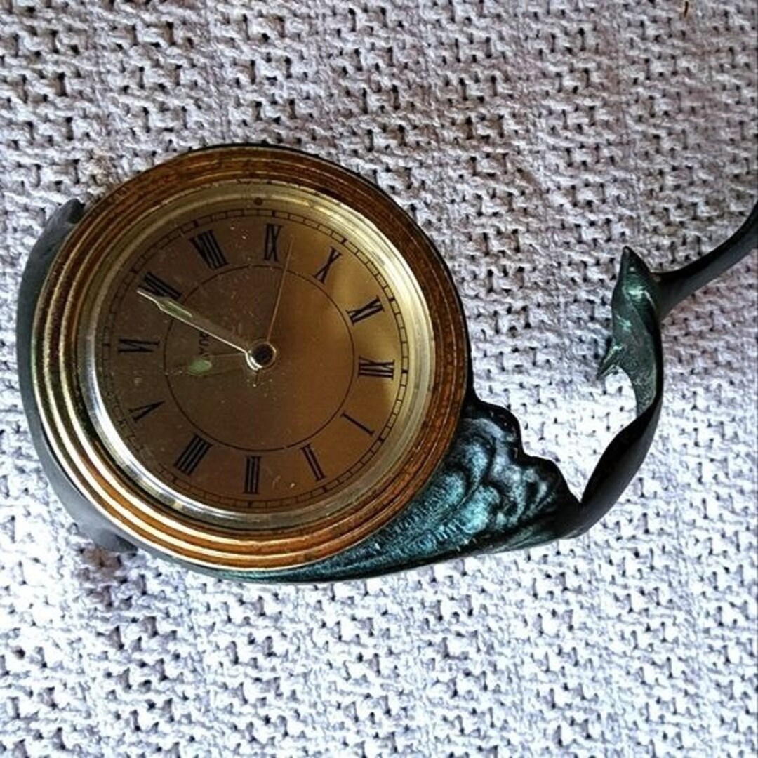 Pewter Green Solid Seagull Quartz Shelf Clock 7 X 3 - Etsy