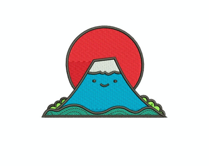 Smiling Mountain Embroidery File (pes, Dst, Emb, Pdf) - Etsy