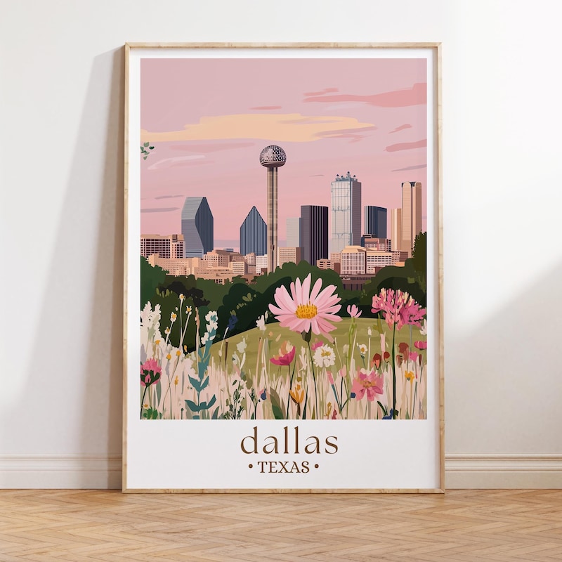 Dallas Skyline - Etsy