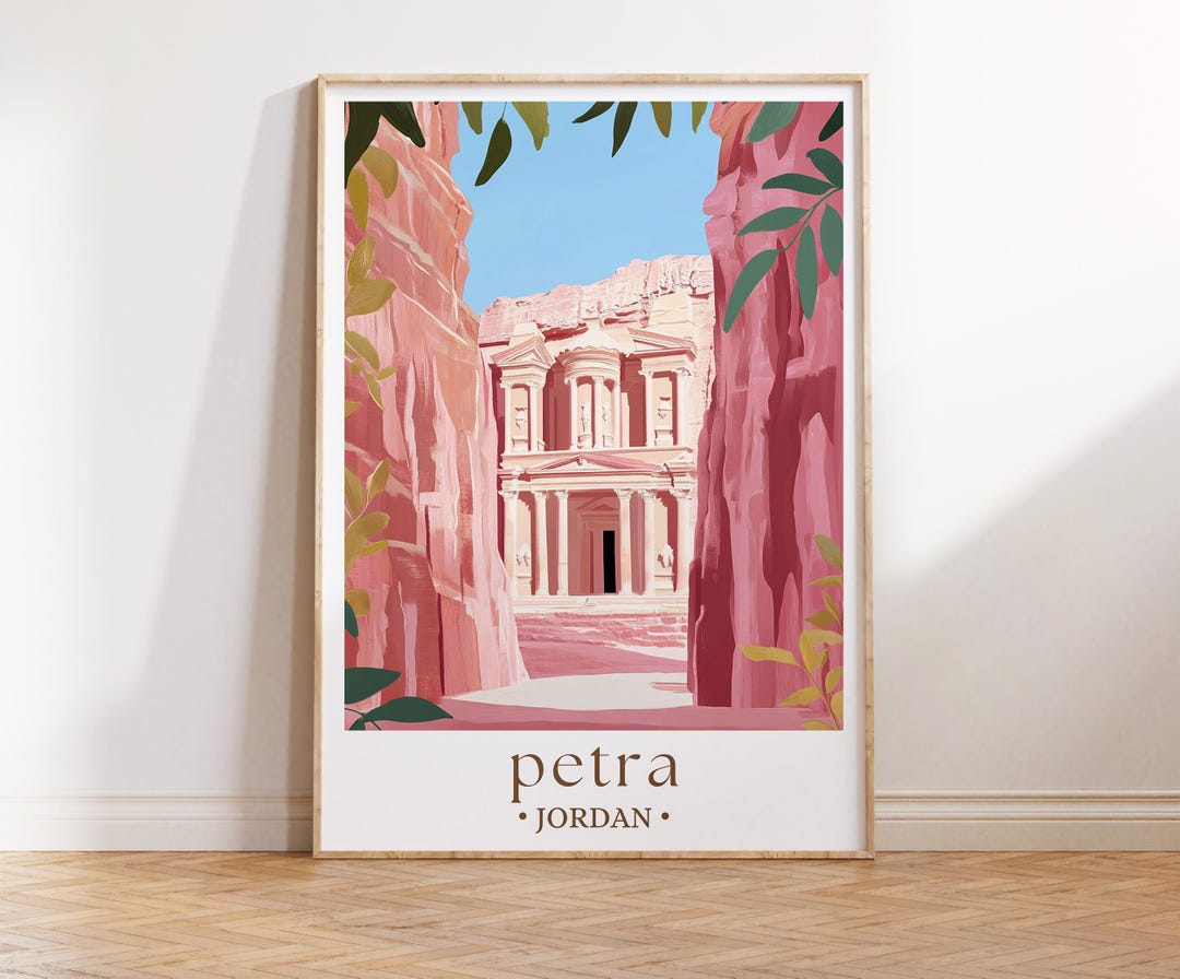 Petra Travel Print - Jordan, Petra Poster, Jordan Poster, Travel Wall ...