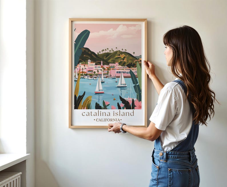 Catalina Island Print, Catalina Island Poster, California Island Art ...