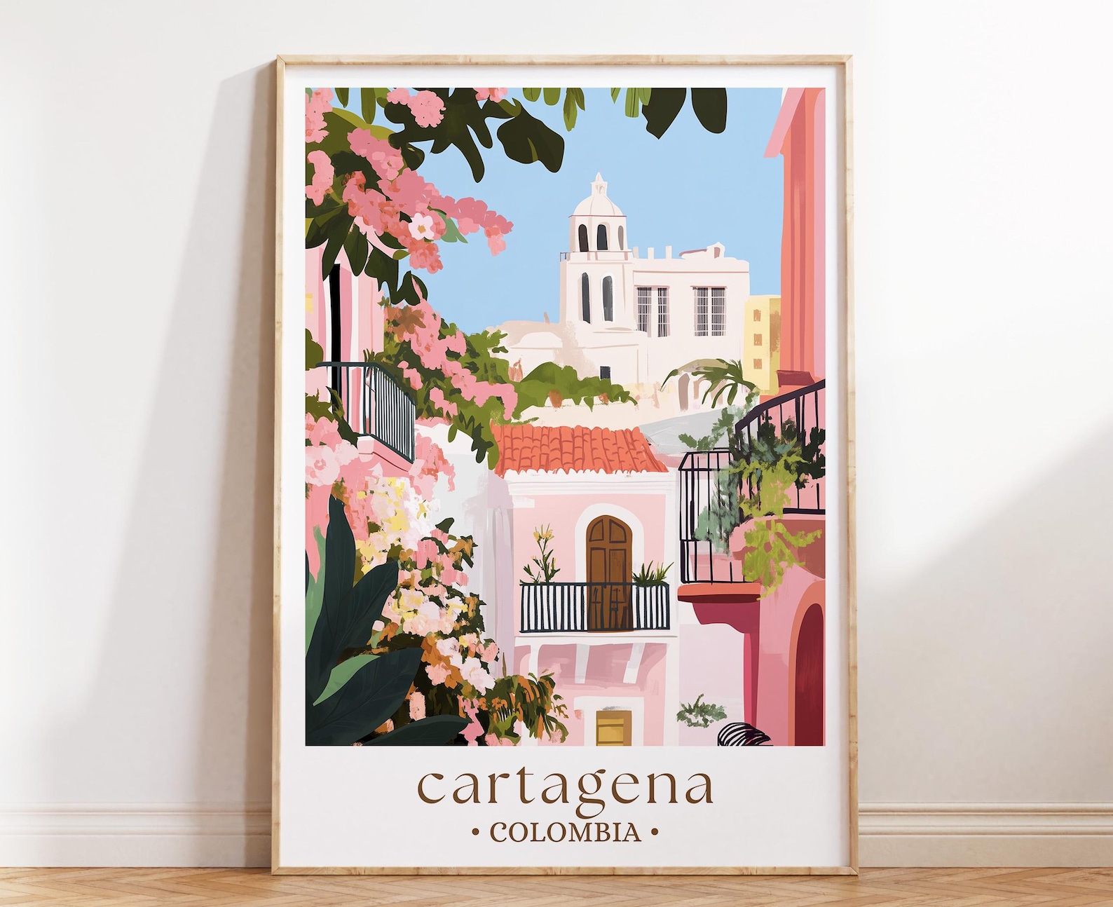 Cartagena Colombia Art Print, Colorful Colonial Wall Decor, South ...