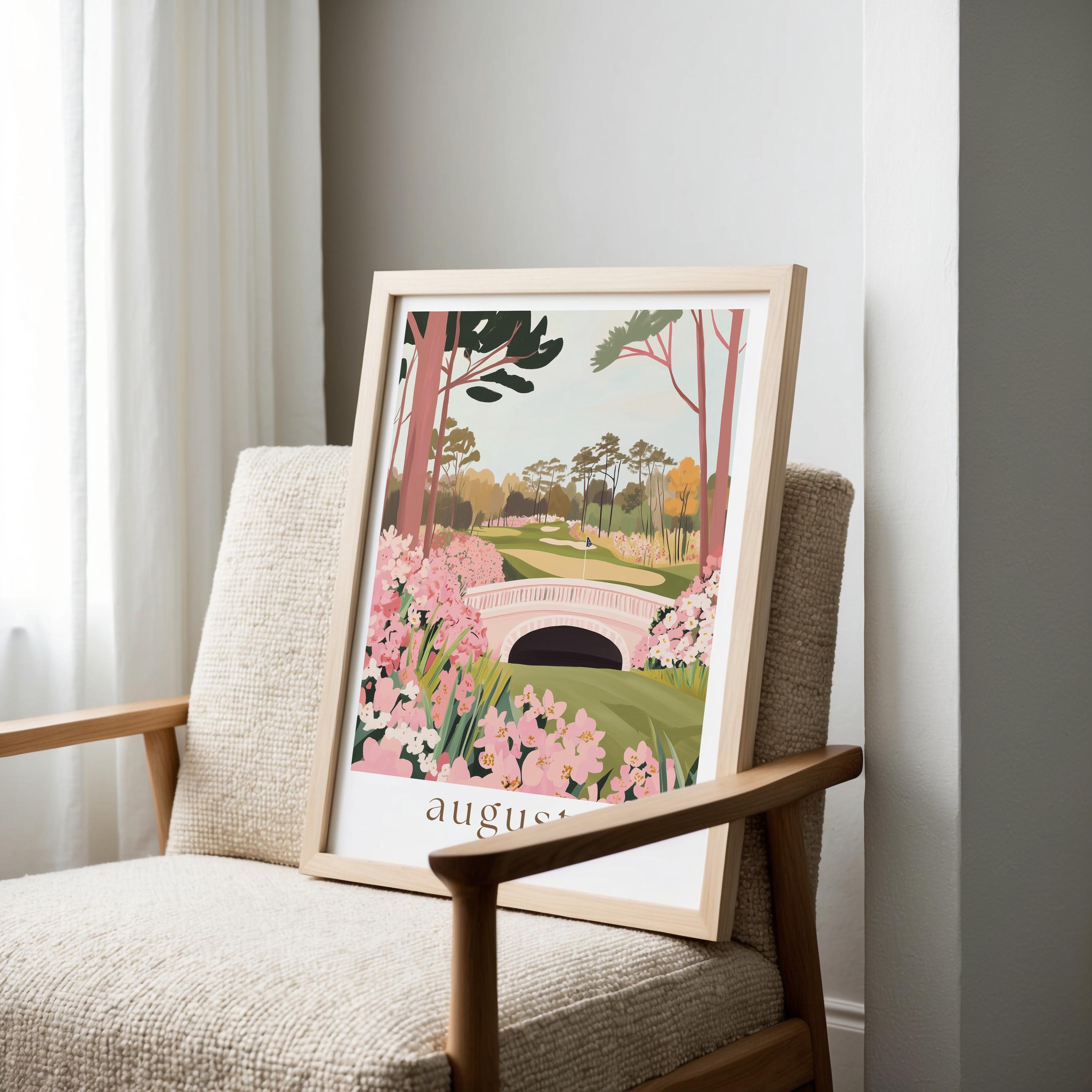 Augusta Georgia Travel Poster, Southern Landscape Art, Historic Town ...