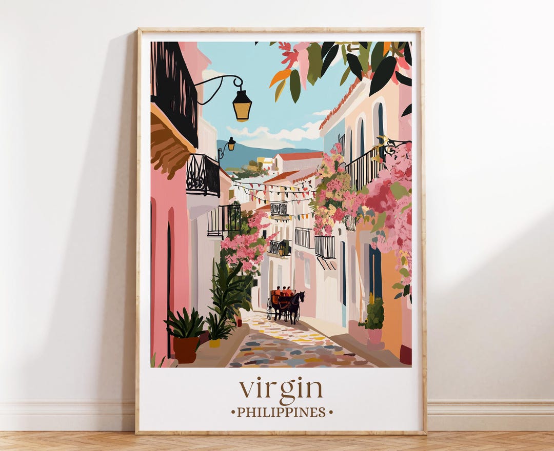 Virgin Philippines Travel Poster, Tropical Island Art Print ...