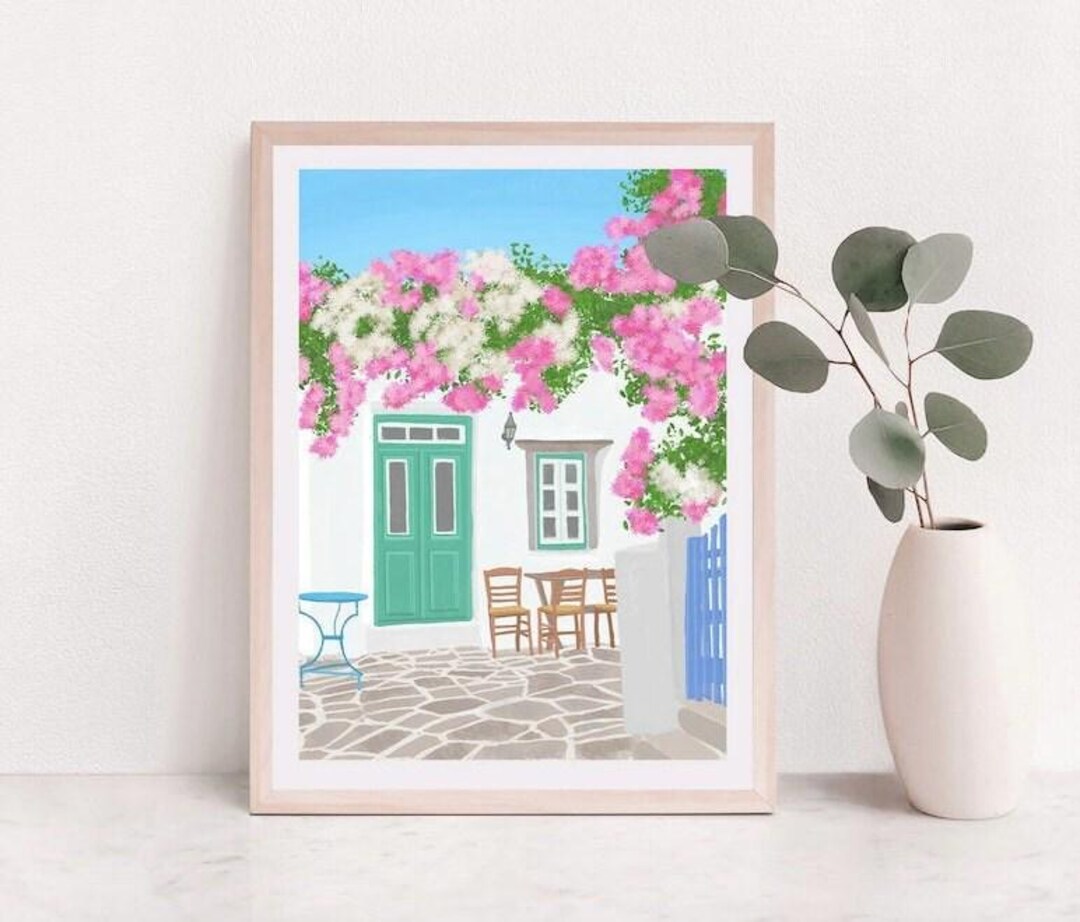 Greece Print, Santorini Greece Print, Mykonos Greece Prints, Mykonos ...