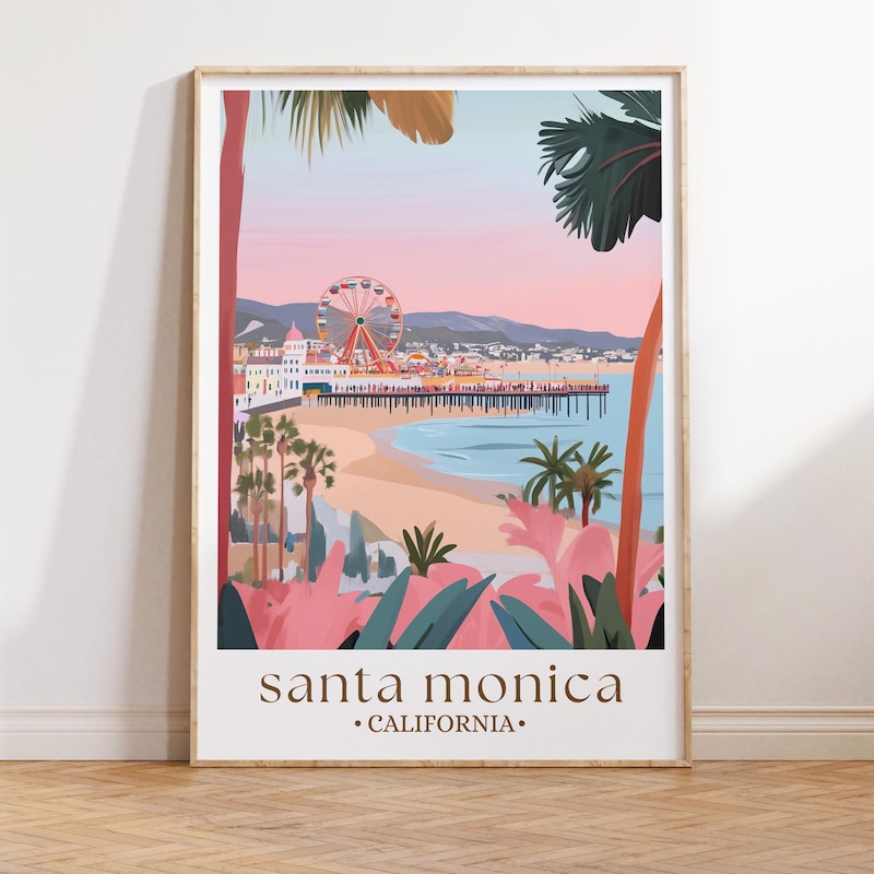 Santa Monica Poster - Etsy