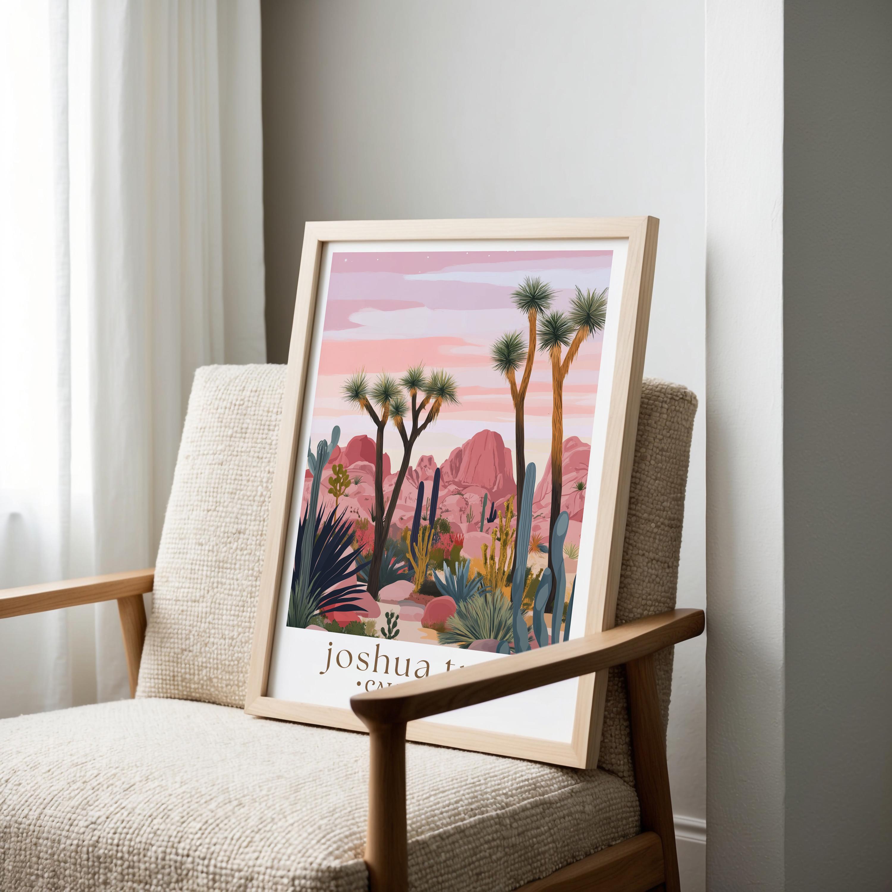 Joshua Tree Poster, Joshua Tree Art, Joshua Tree California, Desert ...
