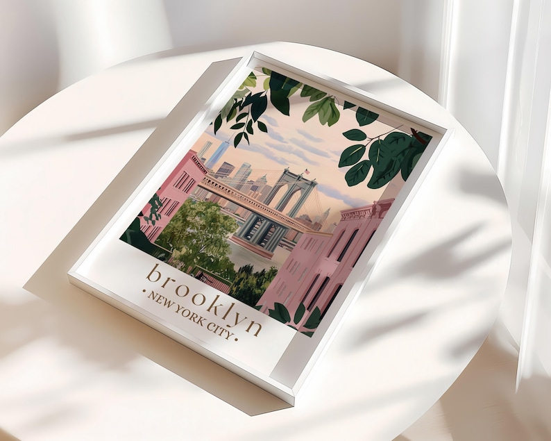 Brooklyn Poster, New York City Wall Art, Bryant Park New York Travel ...
