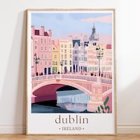 Dublin Ireland Art Print, Dublin Skyline Print, Dublin Art Print ...