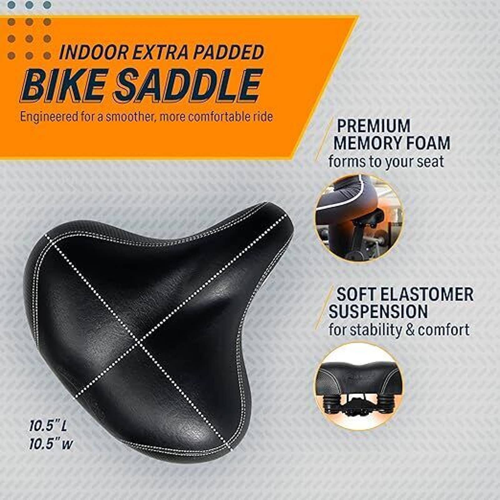 Bikeroo Bike Seat Oversize, Extra Wide, Padded Bicycle Seat for Men ...