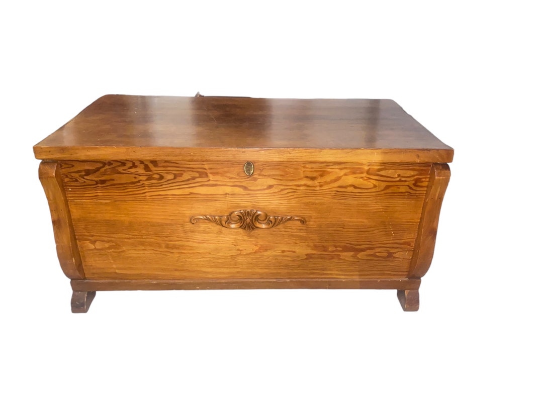 Vintage Solid Oak Wood Storage Chest meas. 41 Wide X 20.5 L X 20.5 H - Etsy