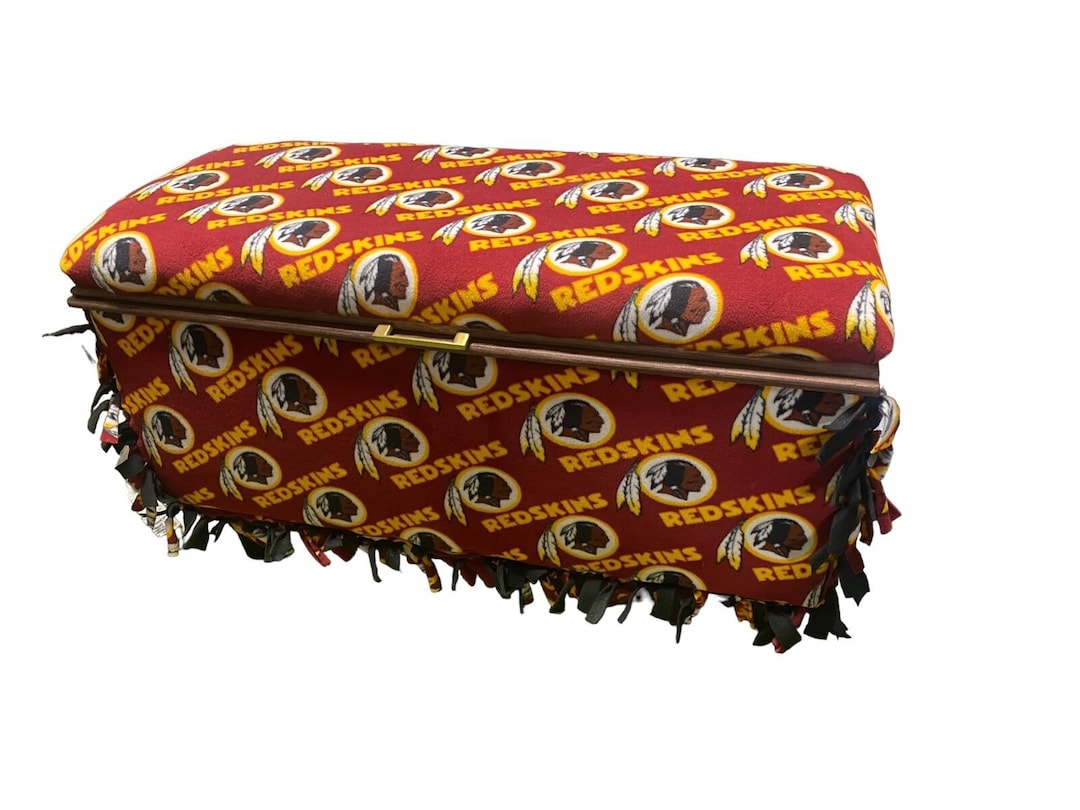 Washington Commanders NFL Custom Design Storage Ottoman Bench Red/gold ...