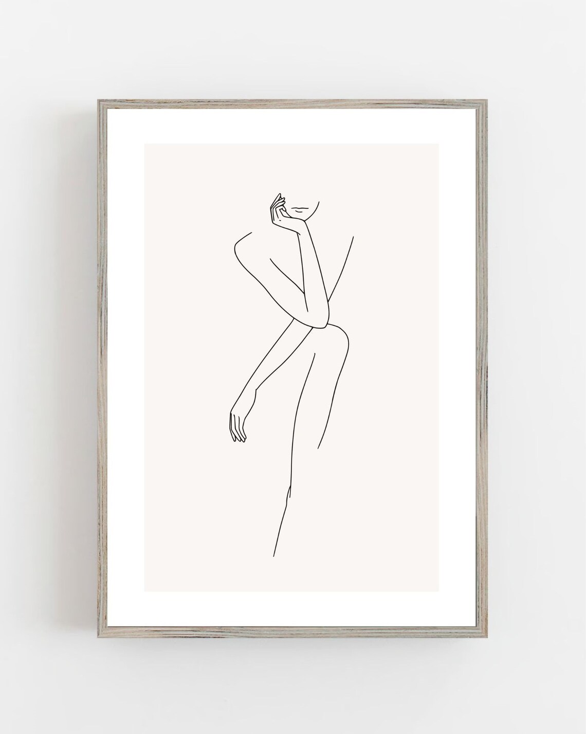 Abstract Line Body | Line Art Woman | Neutral Colors Wall Art | Minimal ...