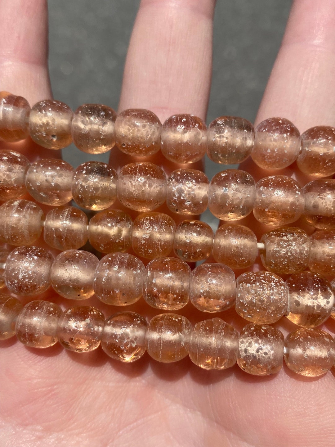 10mm Indonesian Blush Ancient Style Java Glass Beads - Artisan - Sea ...