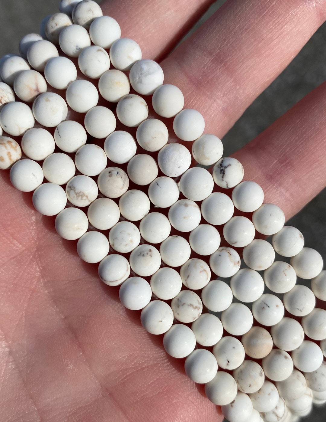 6mm Matte Natural Magnesite Beads Natural Stone Full Strand 15 - Etsy