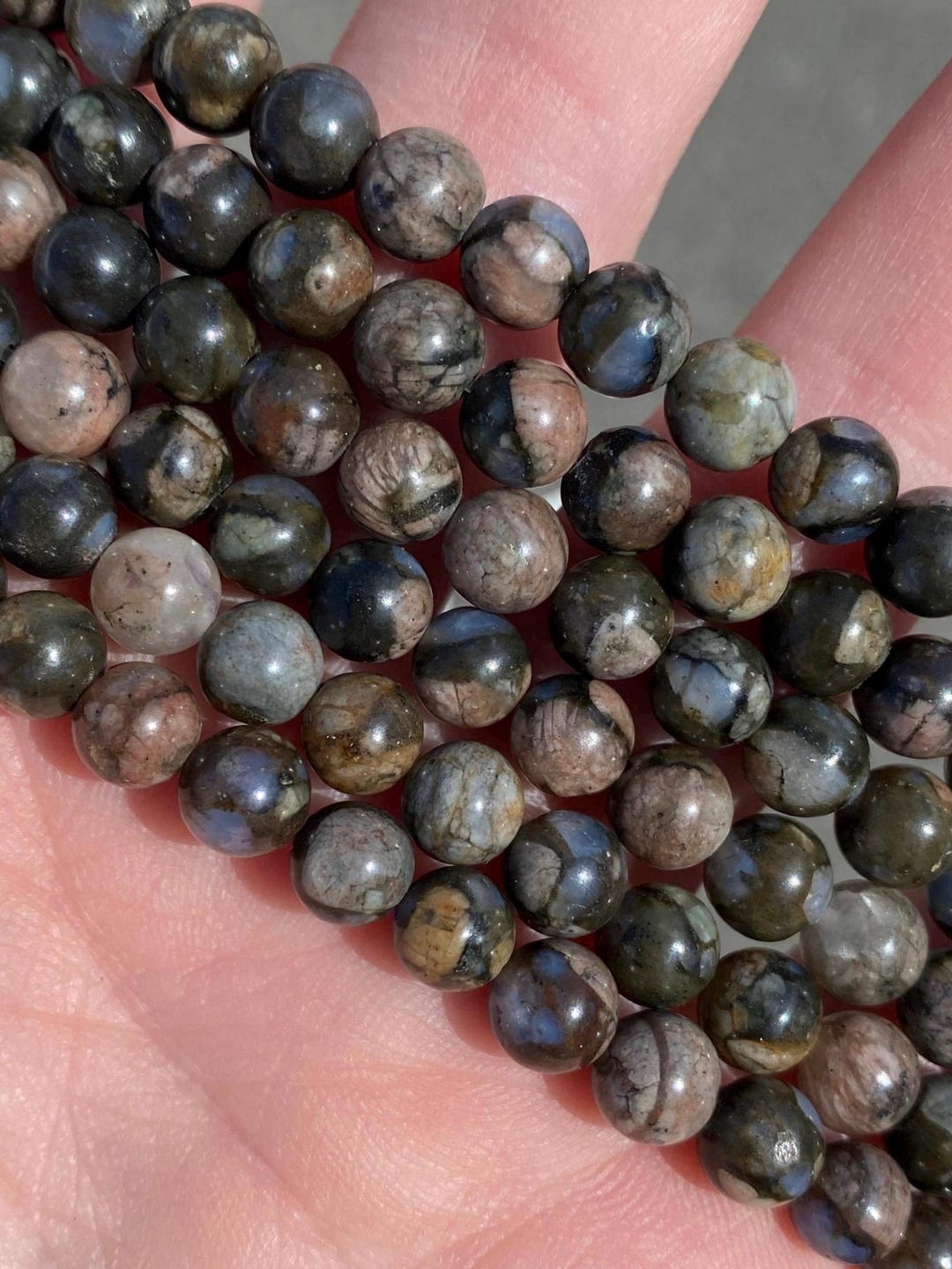 6mm Polished Que Serra Beads - Natural Stone - Full Strand - 15" - Etsy