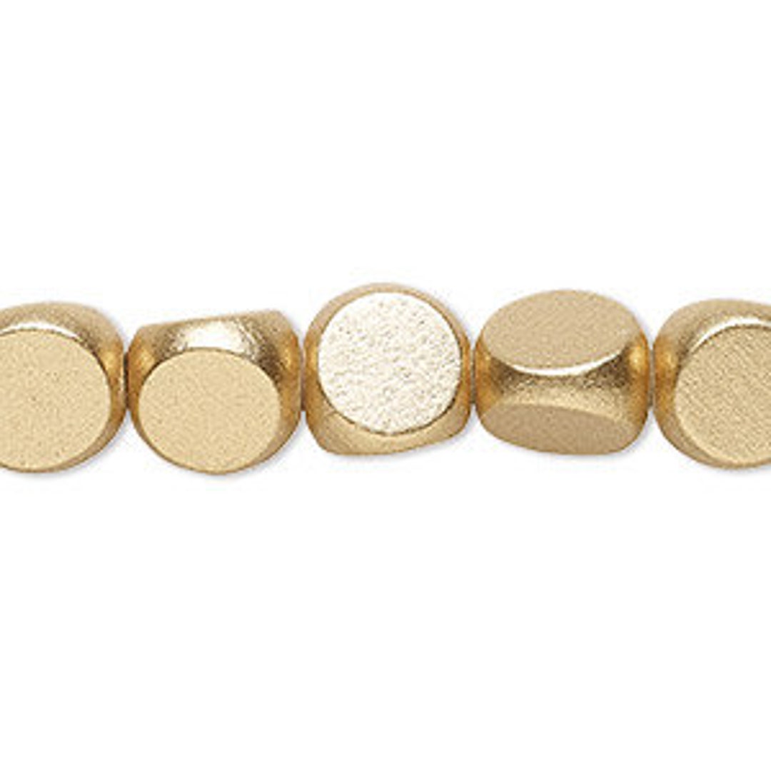 10mm Gold Color Natural Triangle Wood Beads Lightweight Waxed Full ...