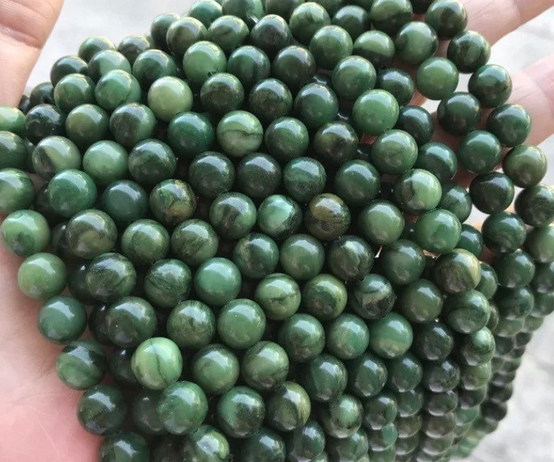 High Quality Polished African Jade Stone Beads 6mm Natural Stone Tier A ...