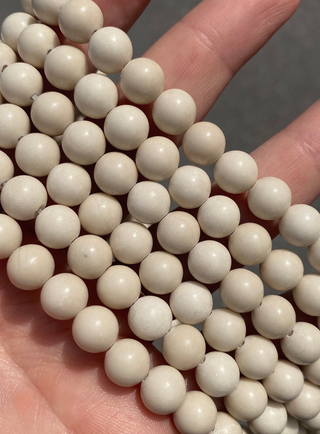 8mm Polished Riverstone Jasper Beads Natural Stone Full - Etsy Canada