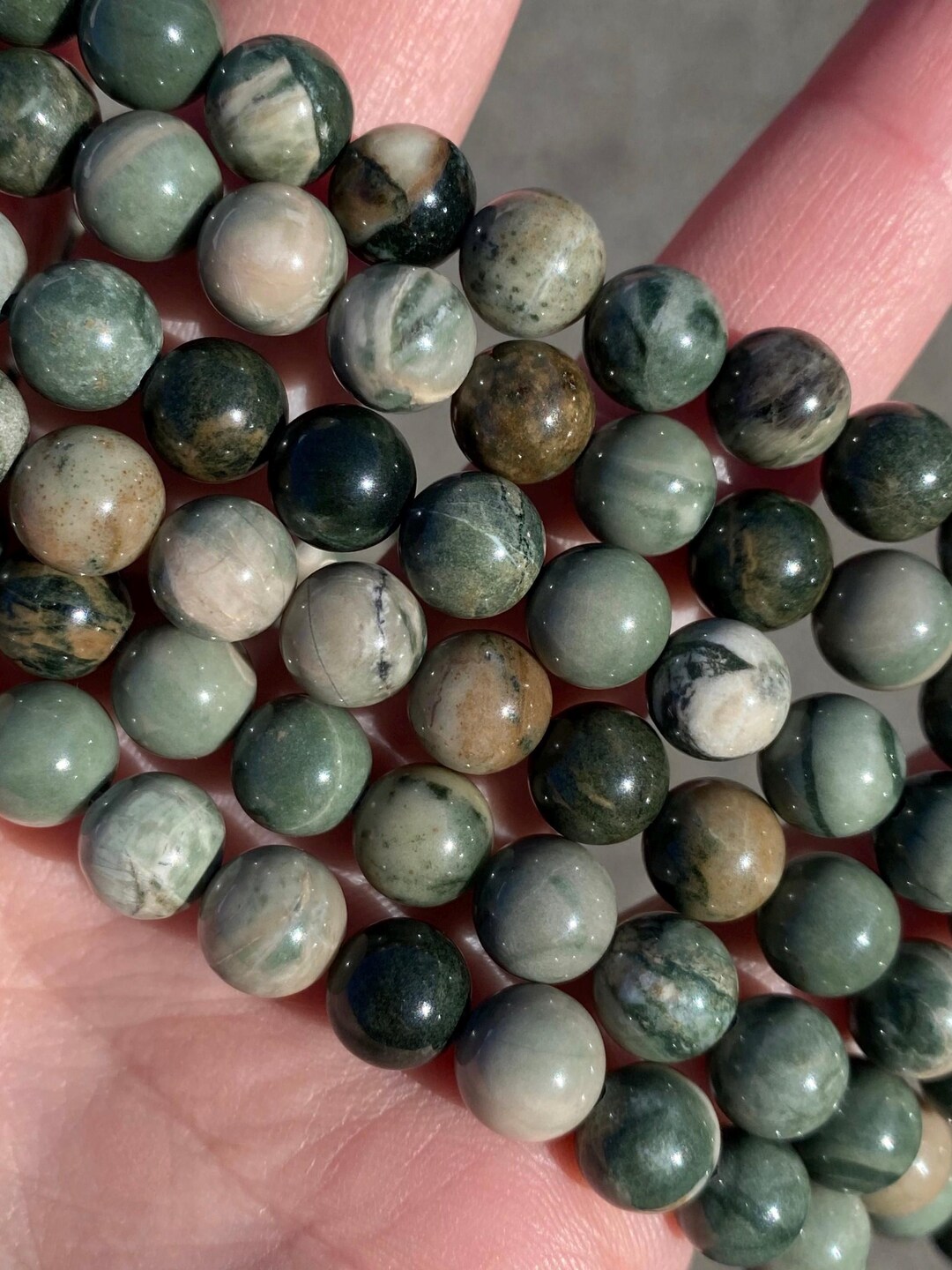 8mm Polished Mud Jasper Beads - Natural Stone - Full Strand - 15" - Etsy