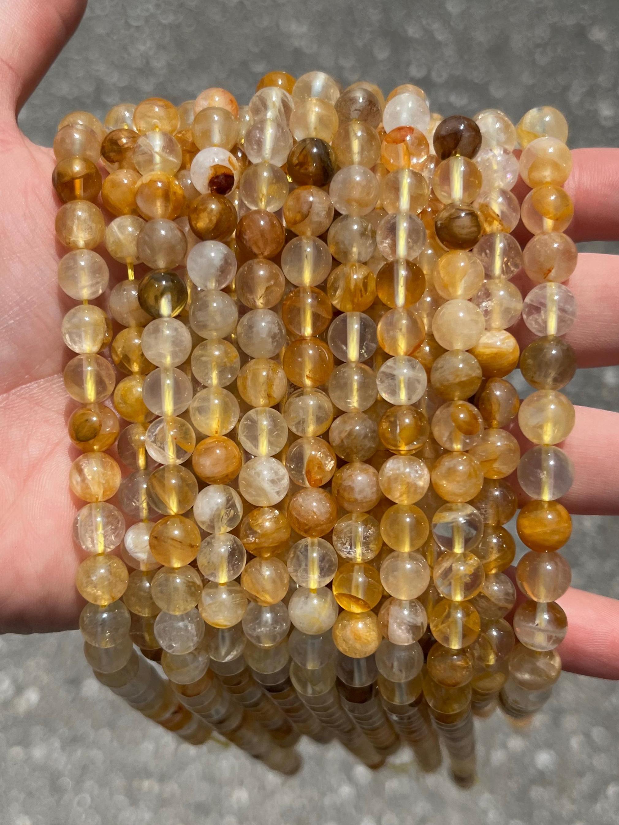 8mm Golden Healer Beads - Natural Stone - Full Strand - 15" - Etsy