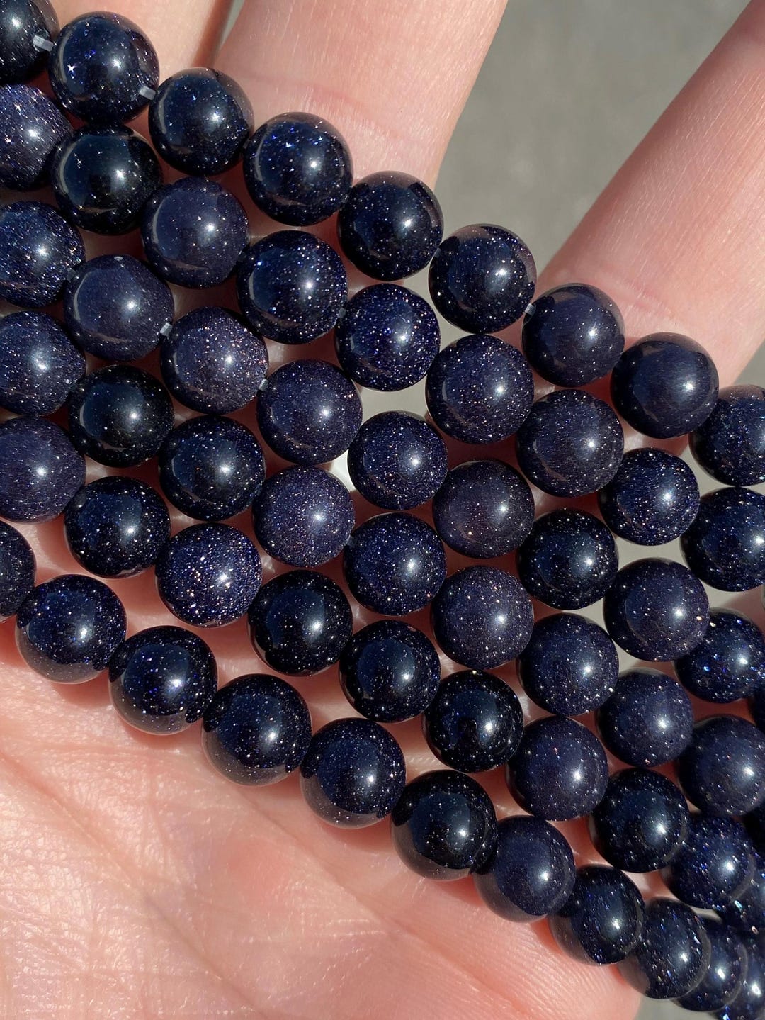 8mm Blue Sandstone Beads - Full Strand - 15" - Etsy