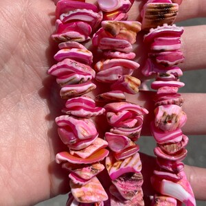 10mm Irregular Pink Color Puka Shell Beads Full Strand 15 - Etsy