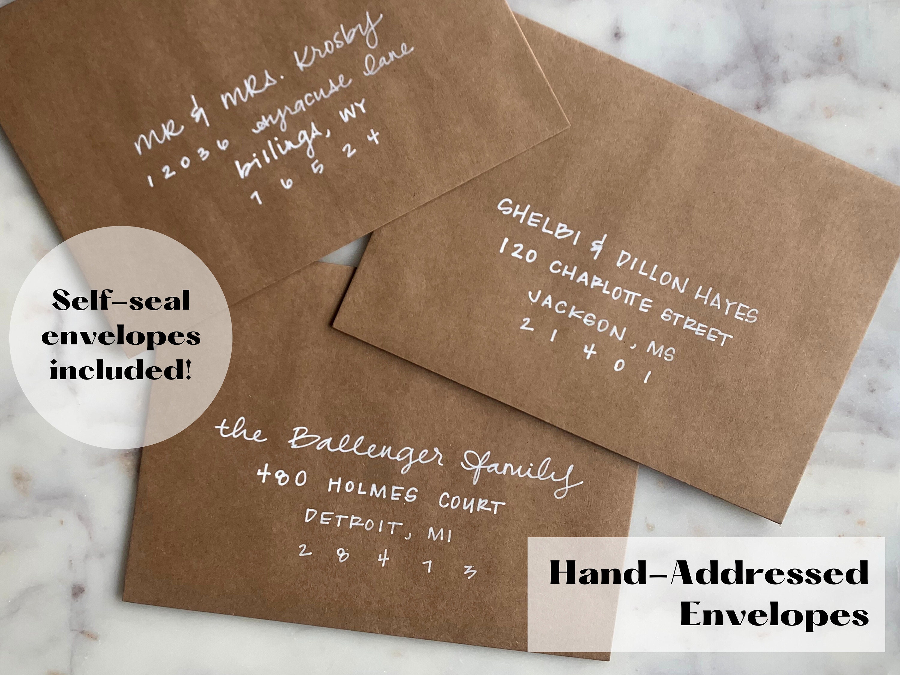 Addresses On Envelopes