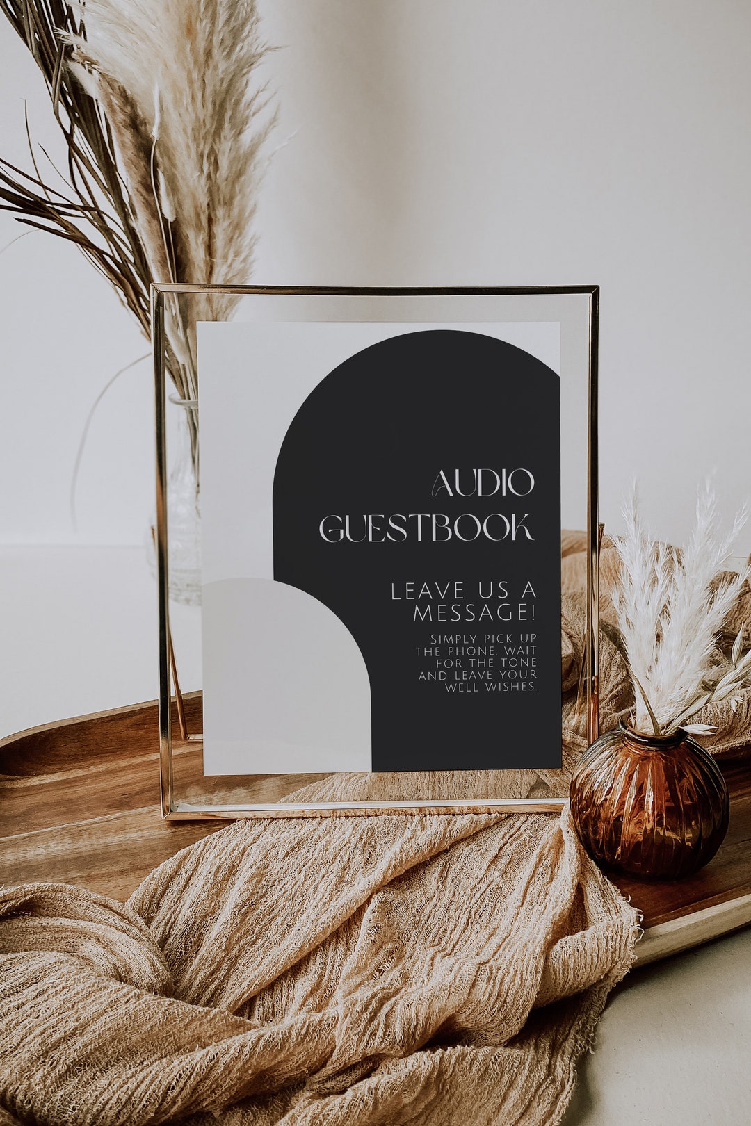 Arch Audio Guestbook Sign | After the Tone Sign Template | Customizable ...