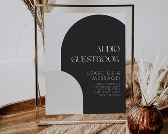 Audio Guestbook Sign After the Tone Sign Template Customizable Guest ...