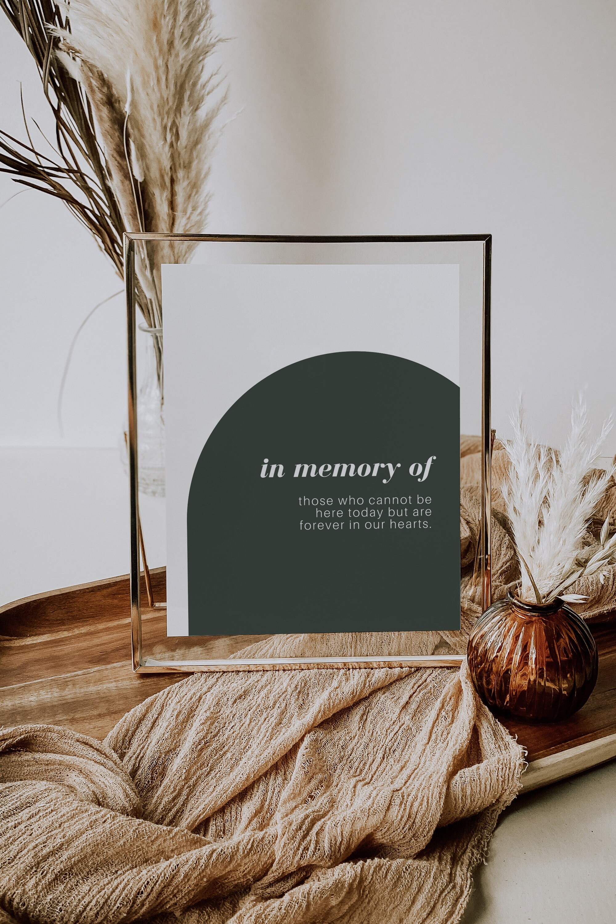 Arch Memorial Sign Template Wedding in Loving Memory Sign in Memory of ...