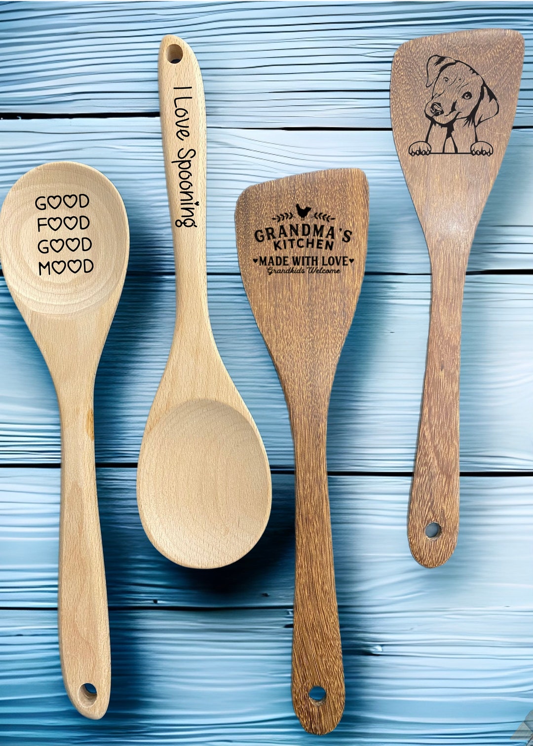 Custom Engraved Cooking Utensils -spoon and Spatula - Etsy