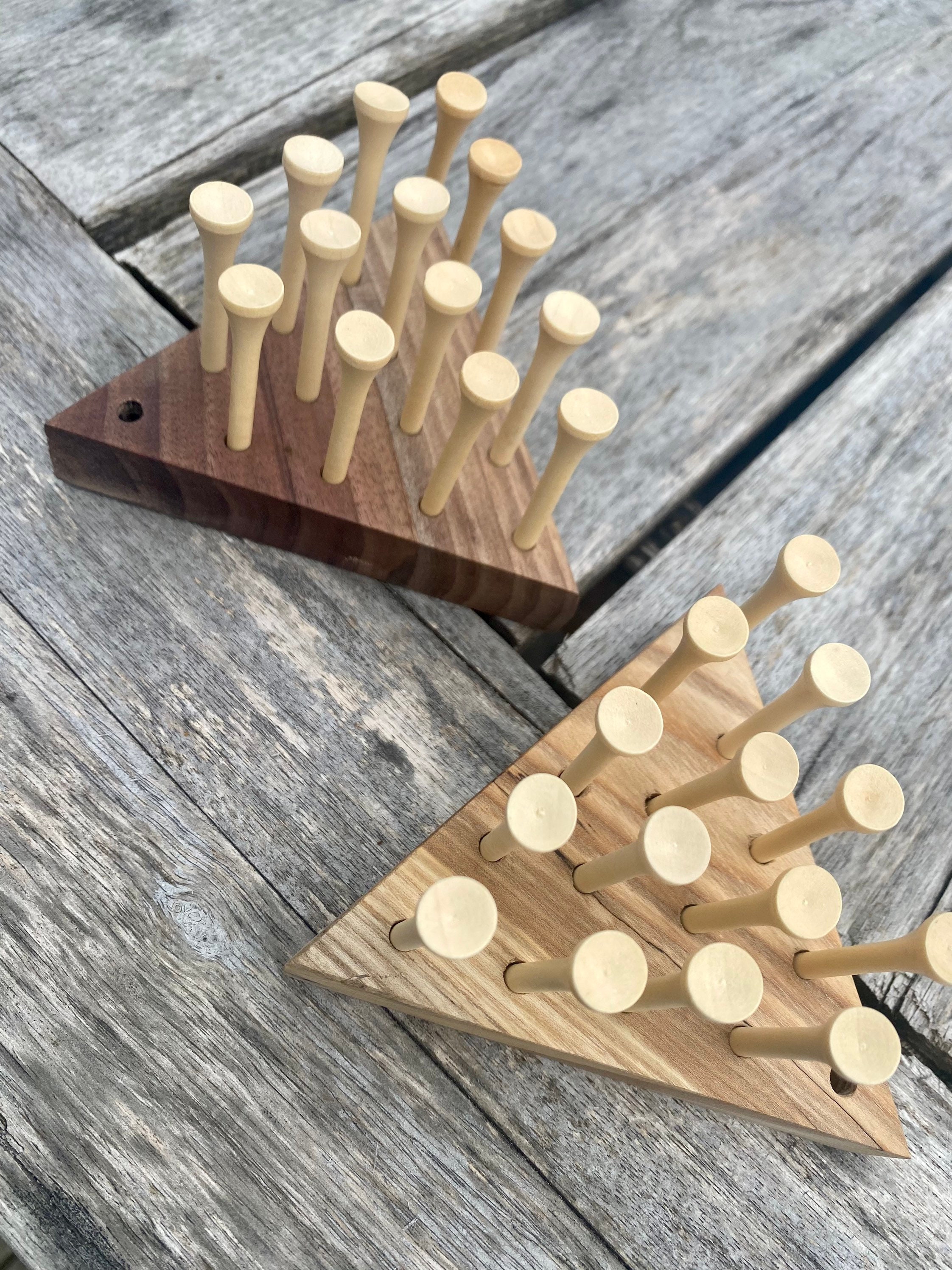 Handmade Golf Tee/peg Triangle Game. Engraving Option. - Etsy