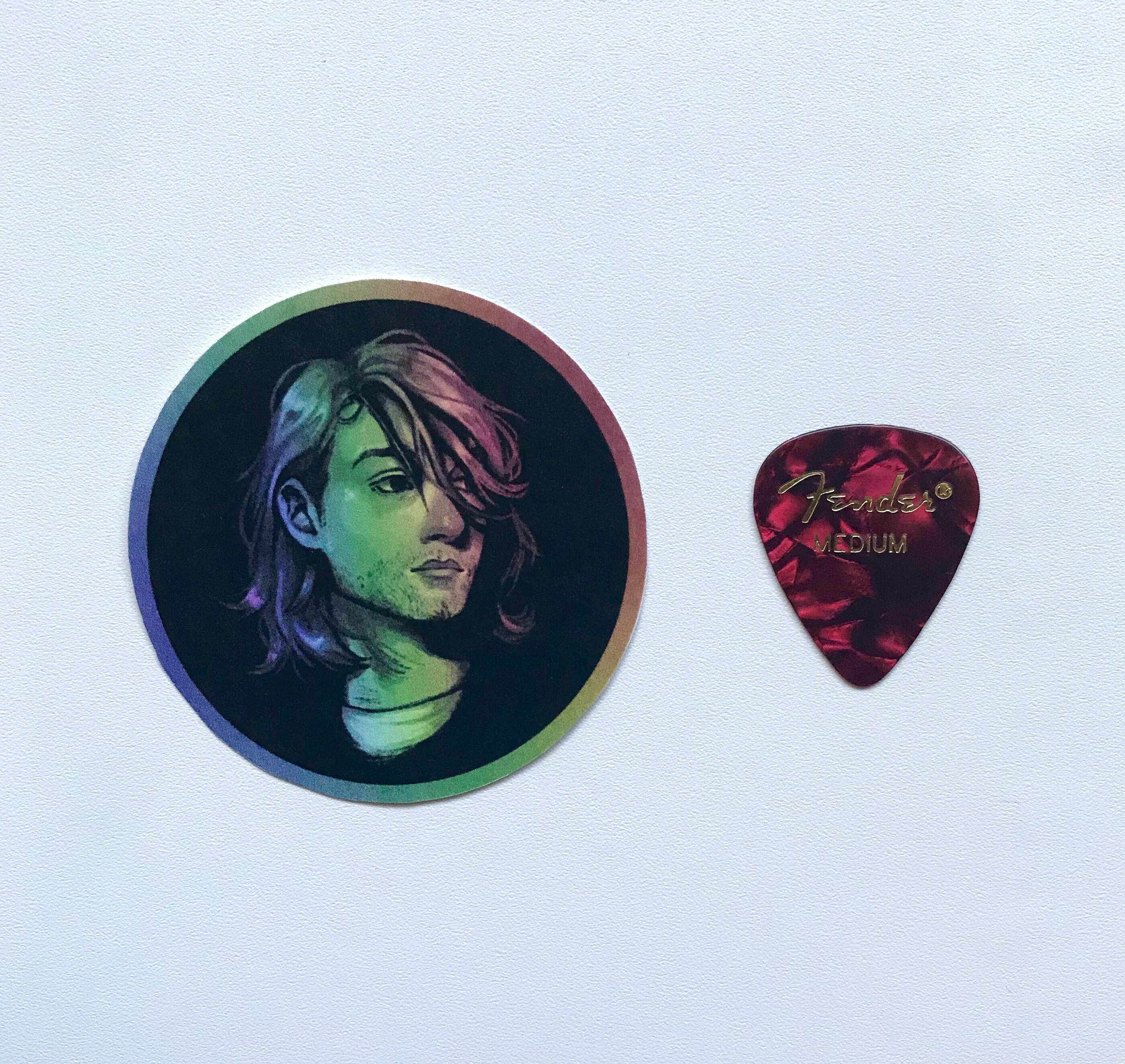 Rainbow Kurt Cobain Sticker - Etsy
