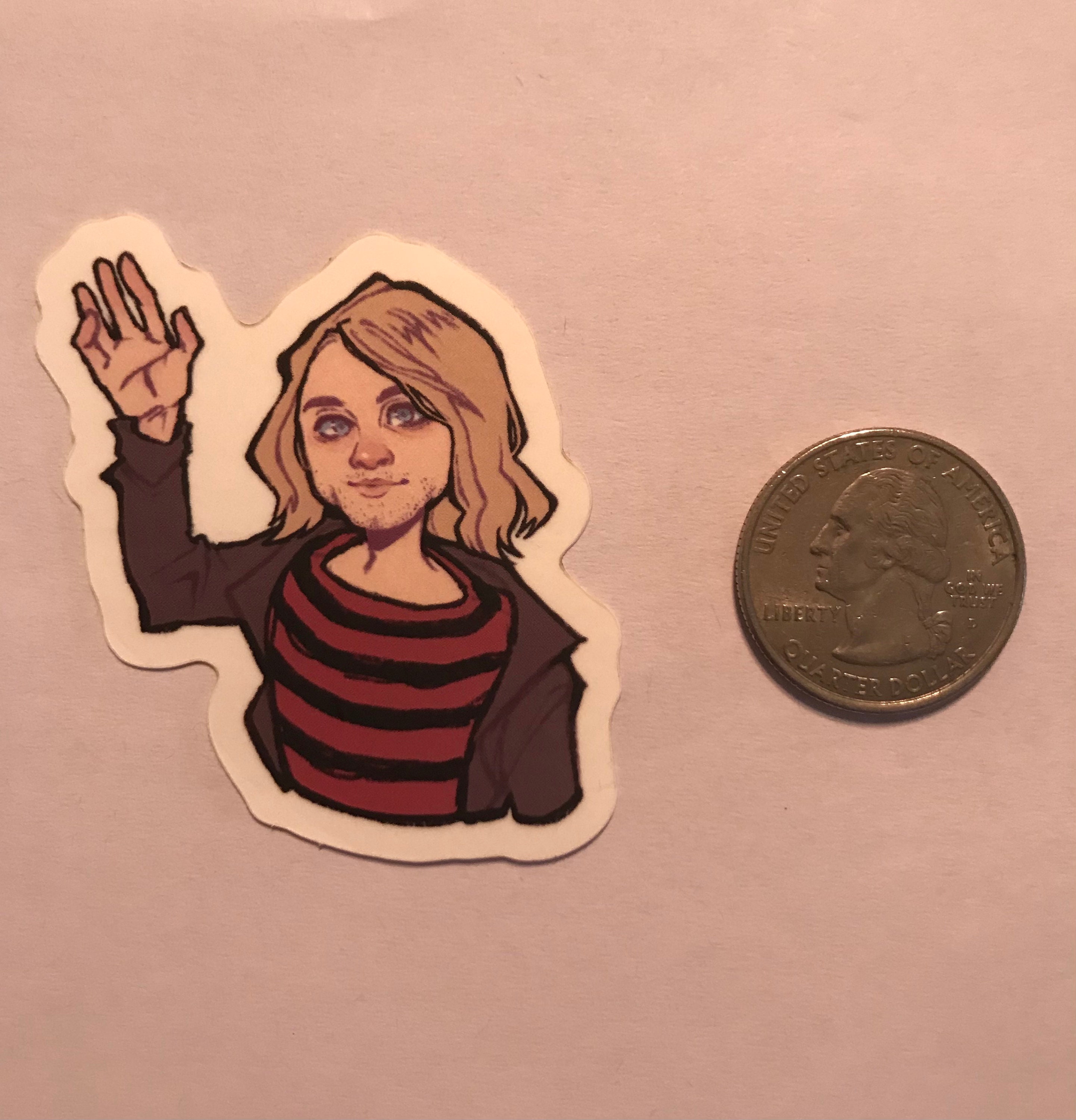 Kurt Cobain Sticker/ Nirvana Sticker/ Computer Sticker - Etsy