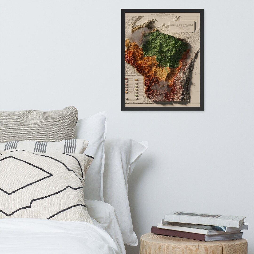 1965 Geologic Map of Wisconsin - Etsy