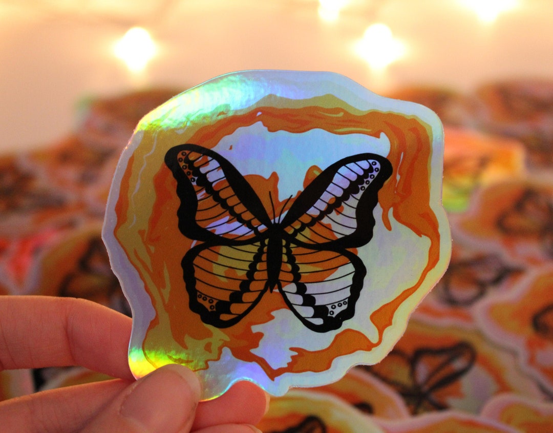 Holographic Butterfly Sticker, Cute Butterfly, Vsco, Multi Colored ...
