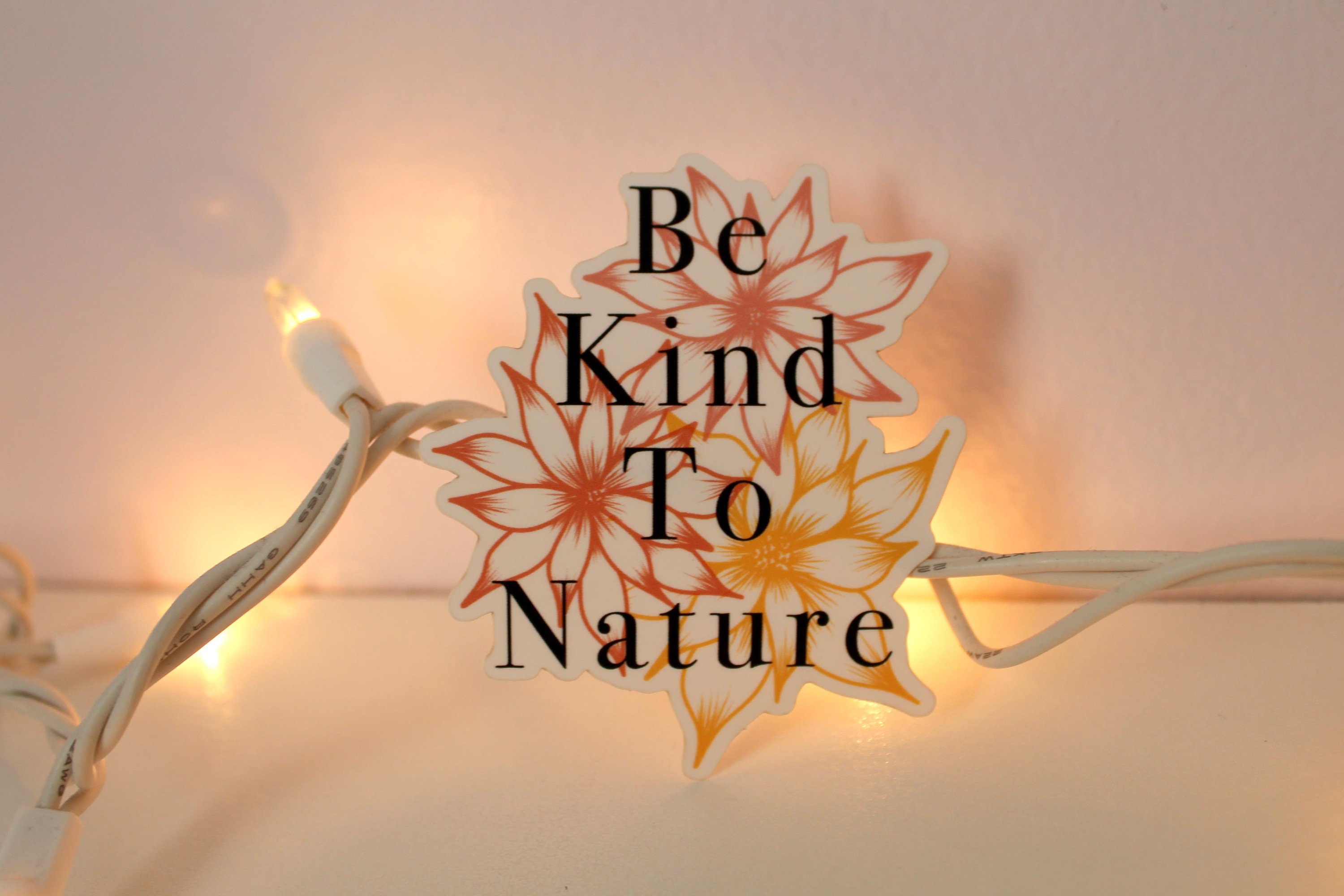 Be Kind to Nature Sticker, Sustainability, Earth Day, Cute Sticker ...