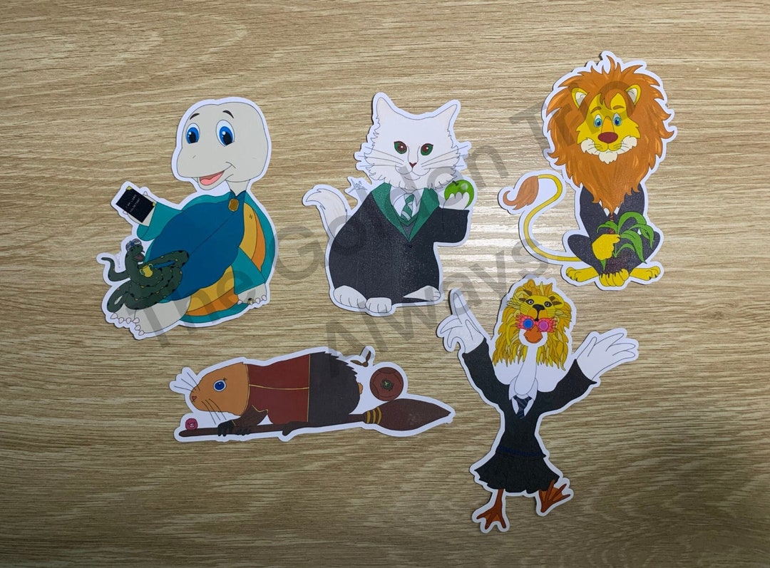 Magic School Character Animal Stickers And/or Magnetic Bookmarks ...