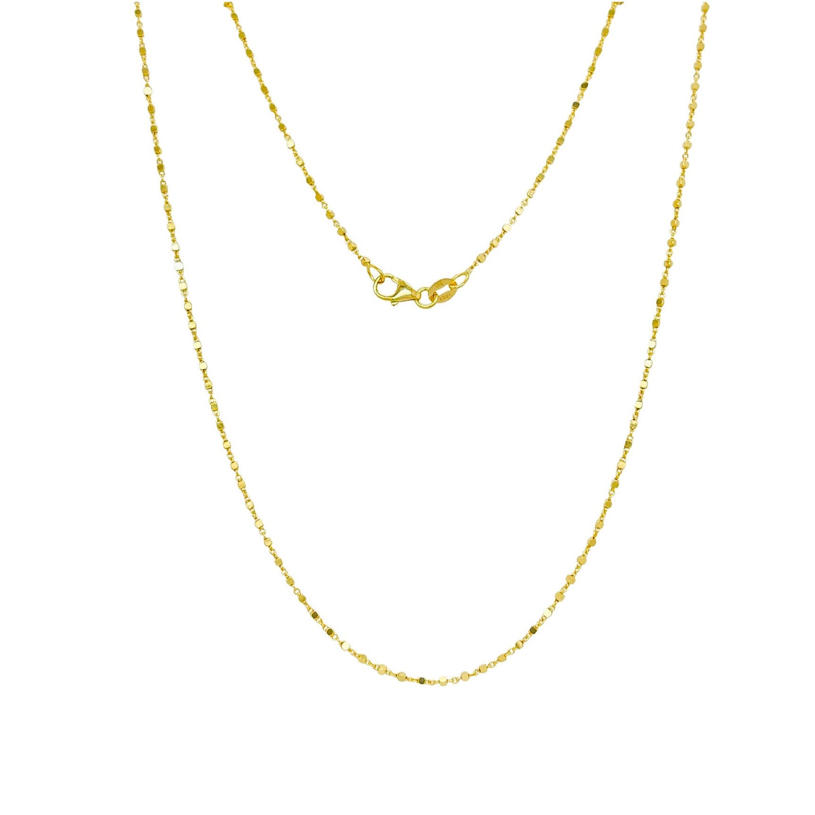 14k Gold Tiny Micro Cubes Authentic Yellow Gold Chains 16 or 18 - Etsy