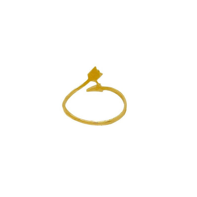 14k Authentic Gold Wrap-around Arrow Yellow Gold Ring Sizes 7 and 7.75 ...