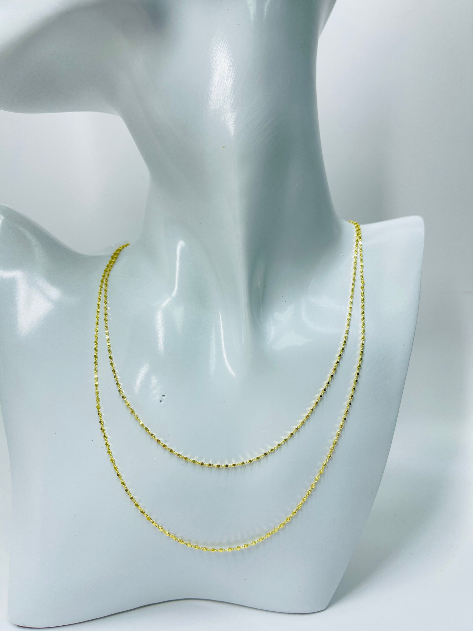 14k Gold Tiny Micro Cubes Authentic Yellow Gold Chains 16 or 18 - Etsy