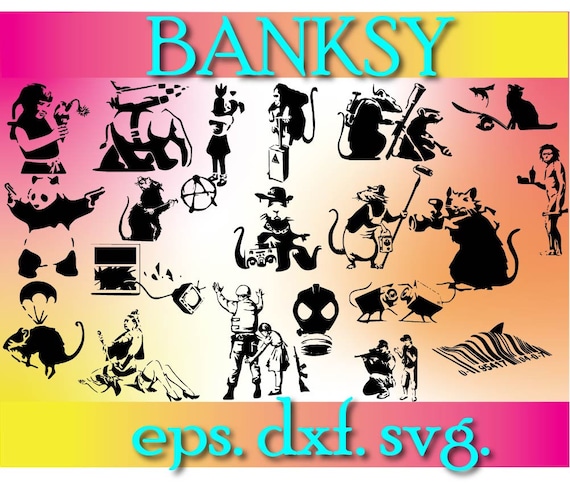 Banksy Bundle descarga digital SVG DXF PNG archivos cricut - Etsy España