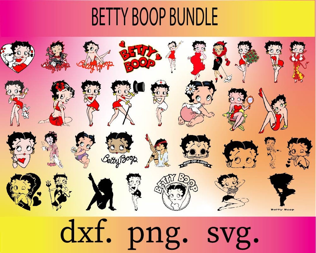 Betty Boop Digital Download Bundle SVG, DXF, PNG. Cricut/silhouette ...
