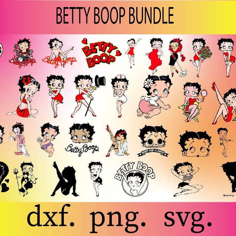 Betty Boop Svg - Etsy