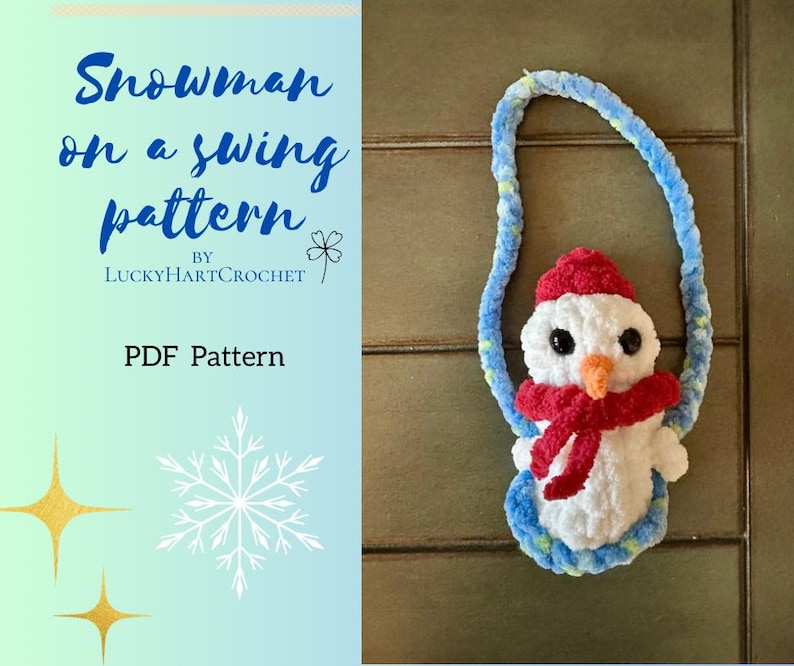 Snowman on a Swing Pattern - Etsy