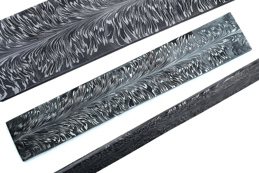 Damascus Steel Custom Handmade Feather Pattern Blank Billet - Etsy