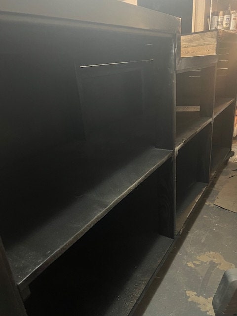 Rustic Wood Retail Counter-retail Counter-check Out Counter-multi Level ...