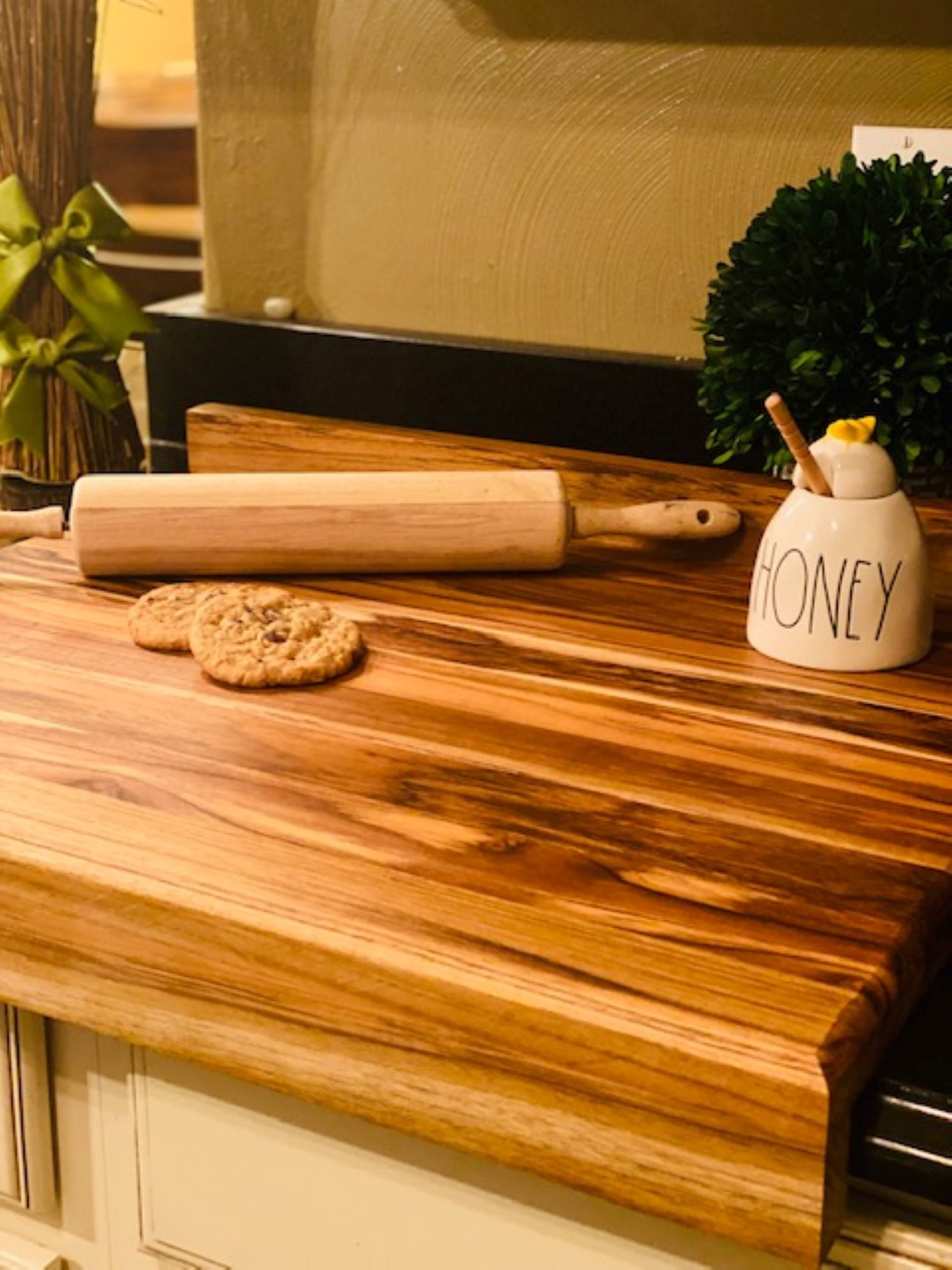 Handmade Teak Dough Board, Reversible Hardwood Pastry Board - Etsy