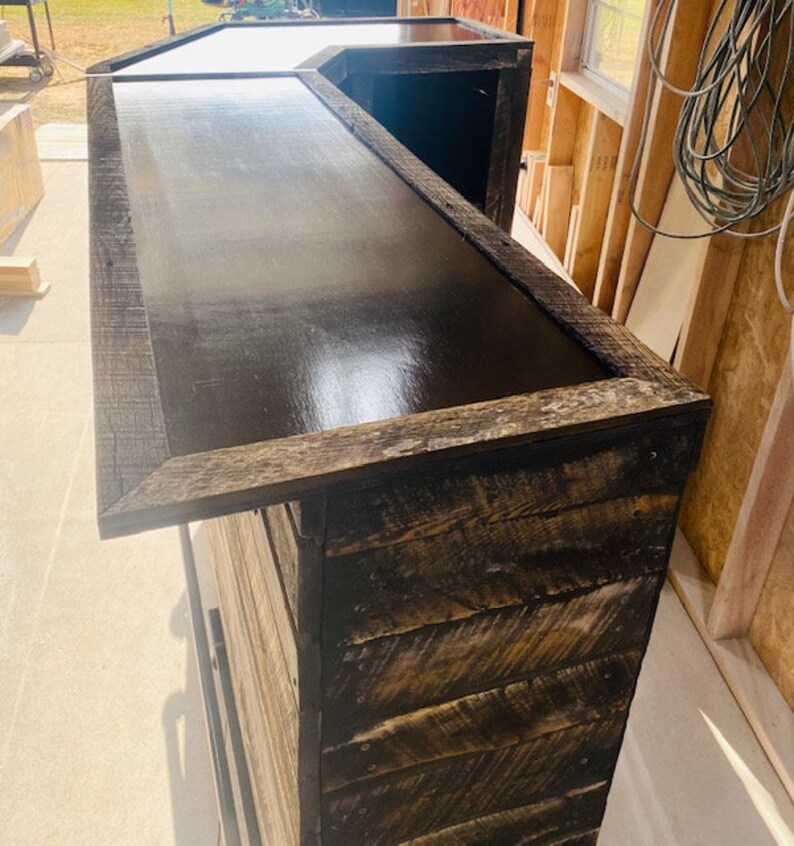 L Diagonal Shaped Home Bar-indoor or Outdoor Use-wood Bar-home Bar ...